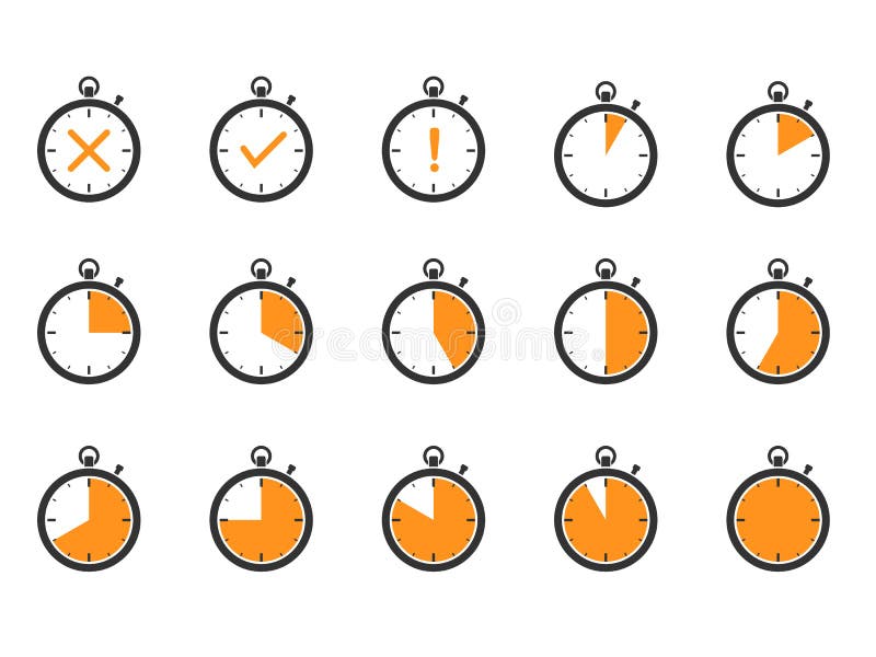 Stopwatch Time icons stock vector. Illustration of object - 44416553