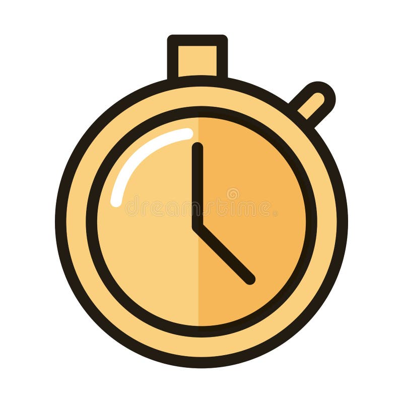 Stopwatch Time Internet Web Technology Interface Line and Fill Style ...