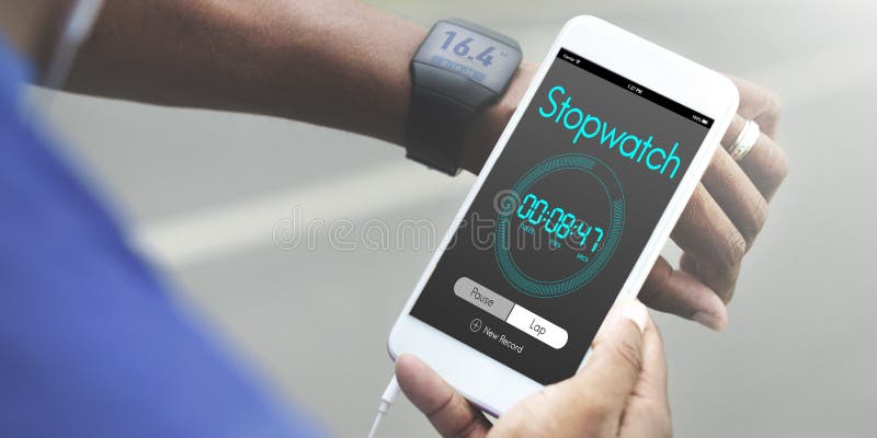 Stopwatch Time New Record Concept Stock Image - Image of counting ...