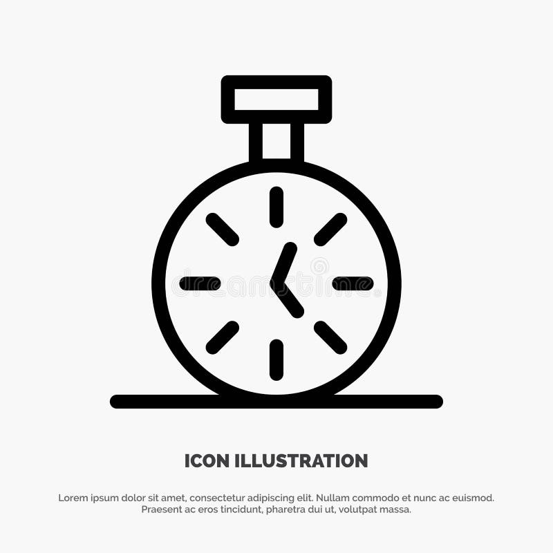Stopwatch, Time, Timer, Count Line Icon Vector Stock Vector ...