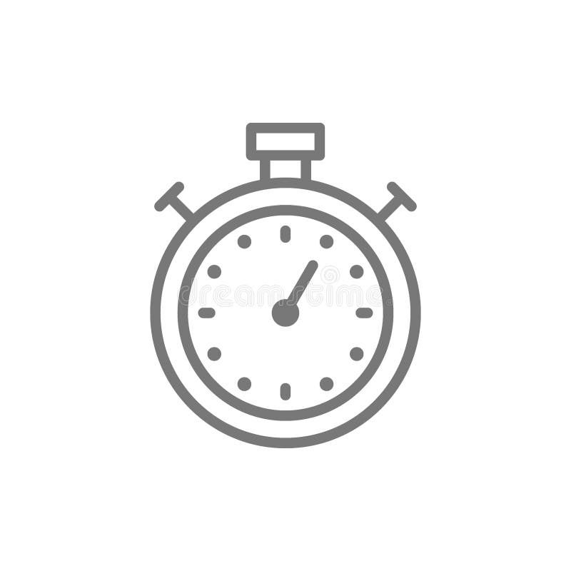 Vector Stopwatch Grey Icon. Isolated on White Background Stock Vector ...