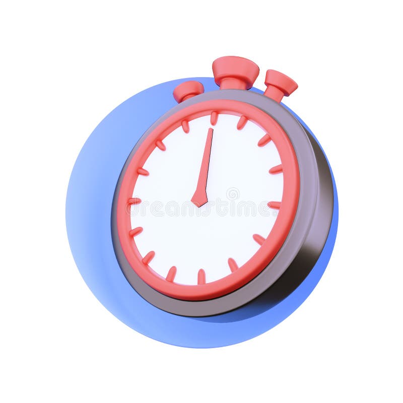 Stopwatch, Timer 3d Render on White Illustration. 3d Render Stock ...