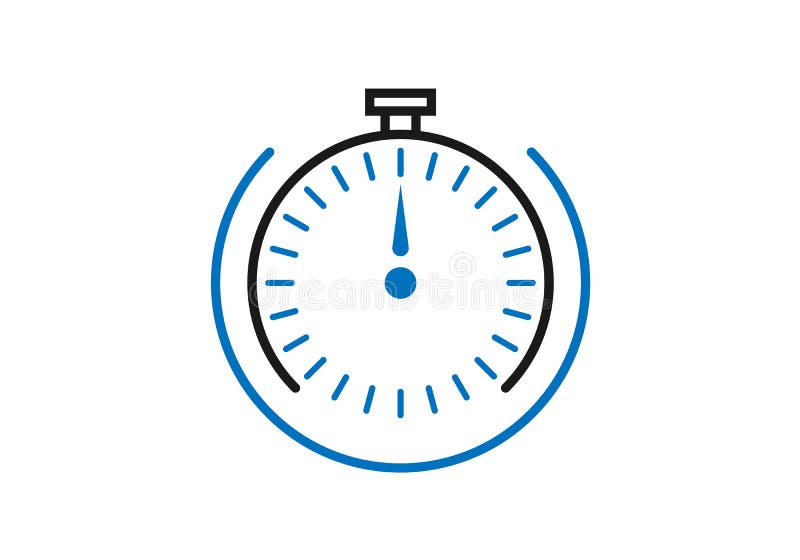 Stopwatch Or Timer With The Fast Time Count Down Icon Vector Stock