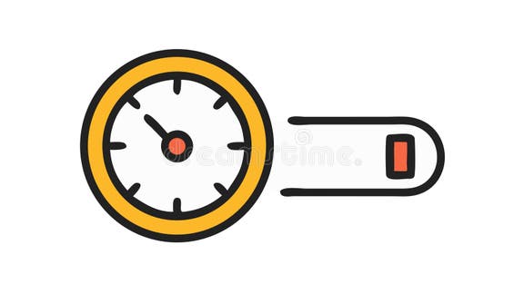 Stopwatch or Timer Icon with Dial for Measuring Time, Vector Design ...