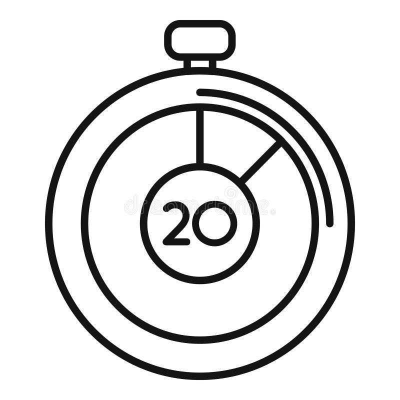 Stopwatch Timer Icon Outline Vector. Contract Online Length Stock ...