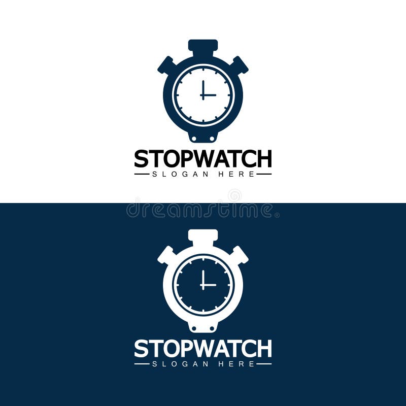 Stopwatch Timer Logo Design Vector Icon Symbol Illustration Template ...