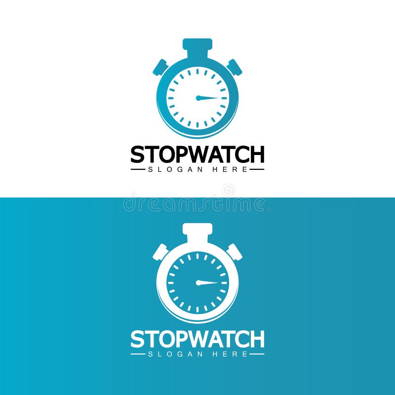 Stopwatch Timer Logo Design Vector Icon Symbol Illustration Template ...