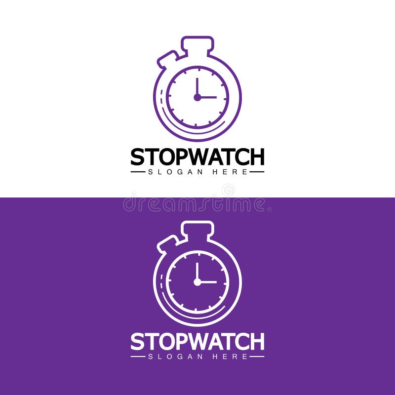 Stopwatch Timer Logo Design Vector Icon Symbol Illustration Template ...