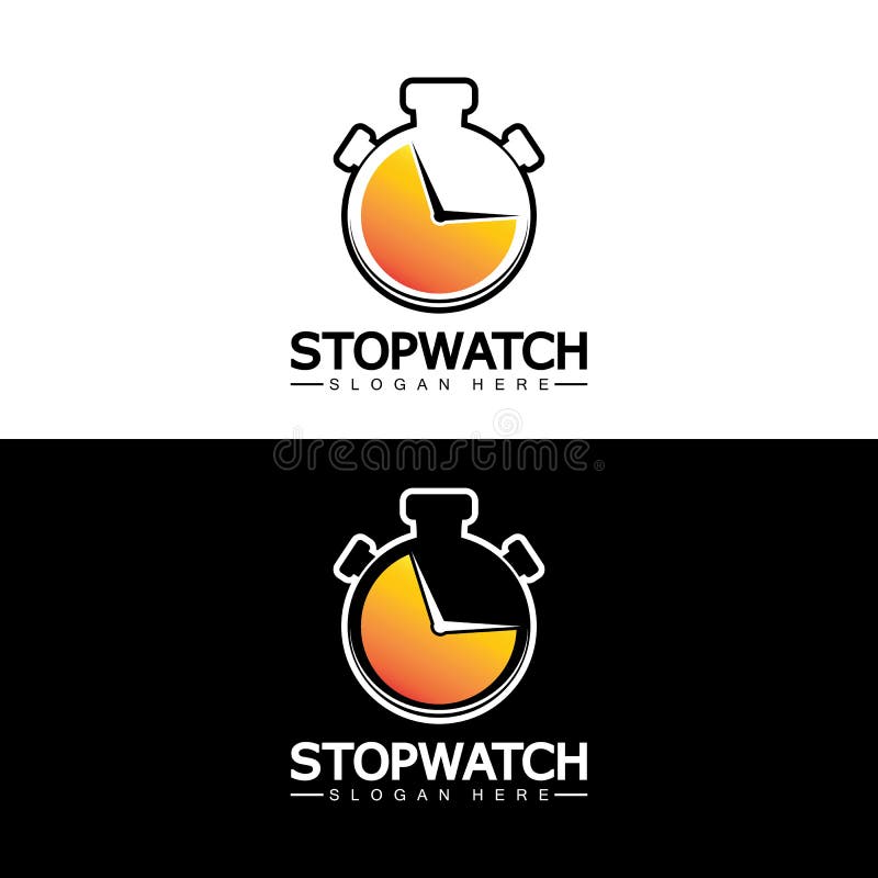 Stopwatch Timer Logo Design Vector Icon Symbol Illustration Template ...