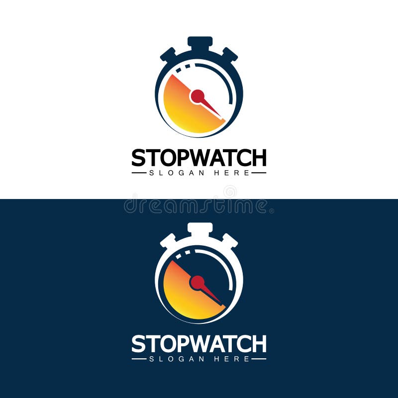 Stopwatch Timer Logo Design Vector Icon Symbol Illustration Template ...