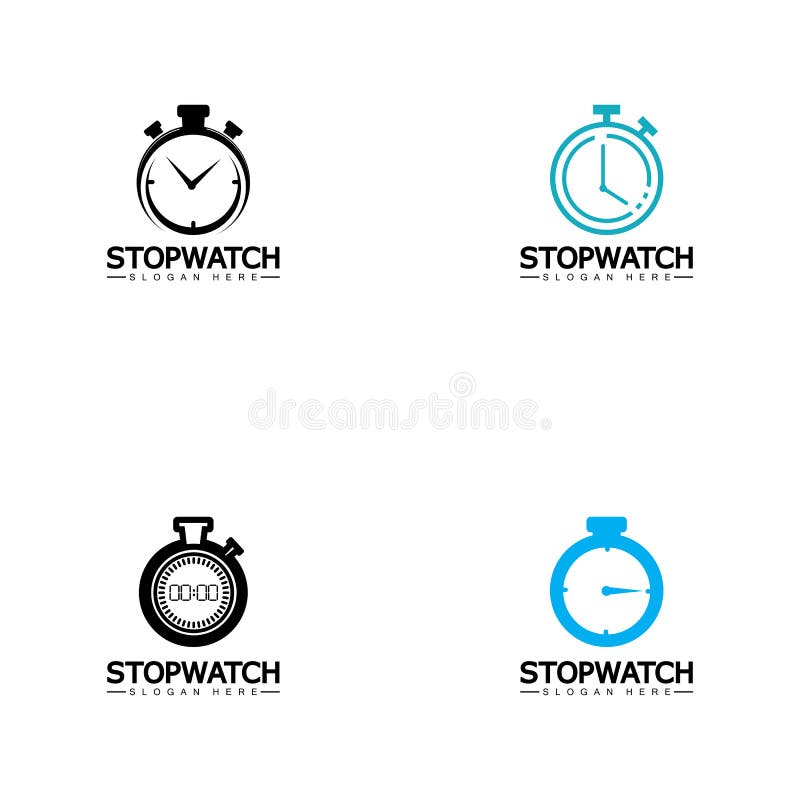 Stopwatch Timer Logo Design Vector Icon Symbol Illustration Template ...