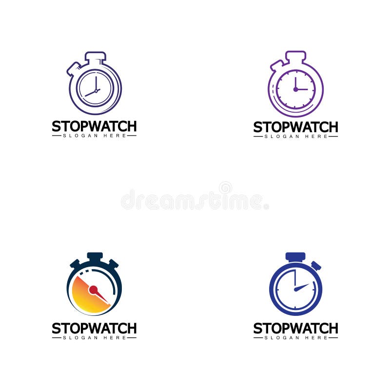 Stopwatch Timer Logo Design Vector Icon Symbol Illustration Template ...