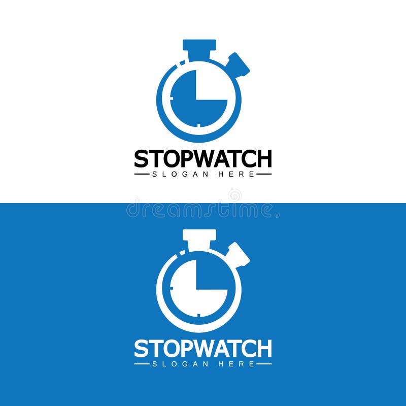Stopwatch Timer Logo Design Vector Icon Symbol Illustration Template ...