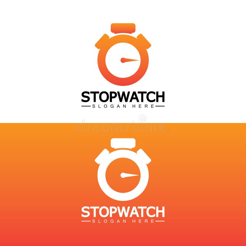 Stopwatch Timer Logo Design Vector Icon Symbol Illustration Template ...