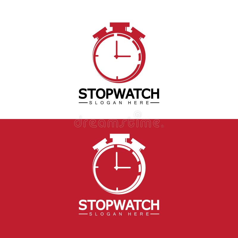 Stopwatch Timer Logo Design Vector Icon Symbol Illustration Template ...