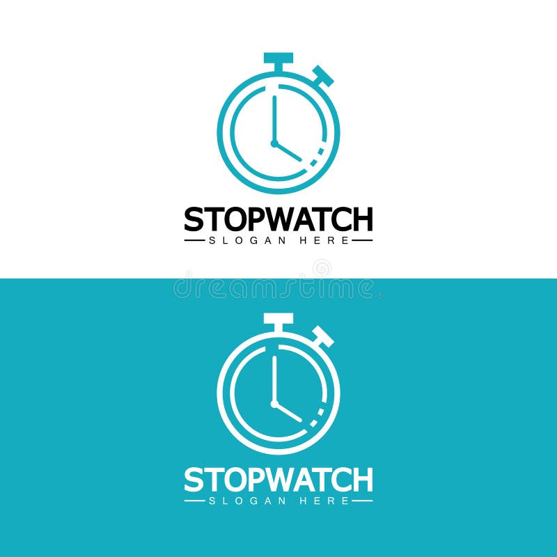 Stopwatch Timer Logo Design Vector Icon Symbol Illustration Template ...
