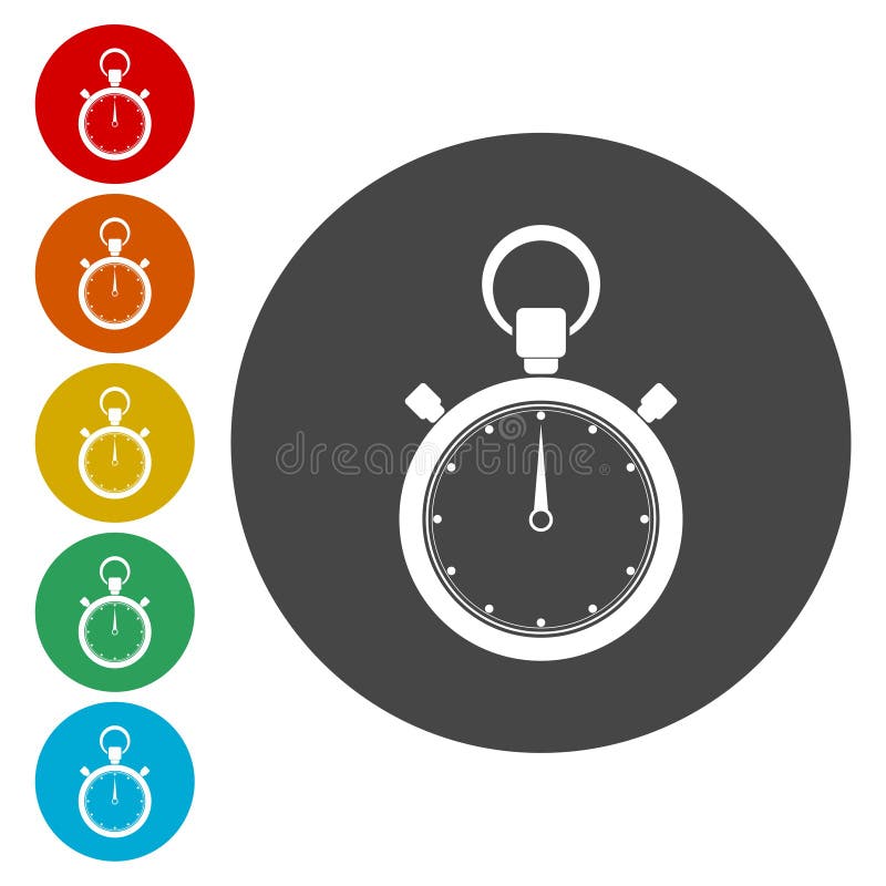 Stopwatch timer symbol stock vector. Illustration of shape - 130862091