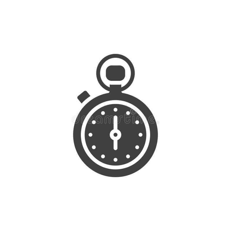 Stopwatch Timer Vector Icon Stock Vector - Illustration of stop, speed ...