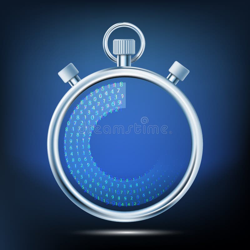Stopwatch To Measure Time Intervals Stock Vector - Illustration of ...