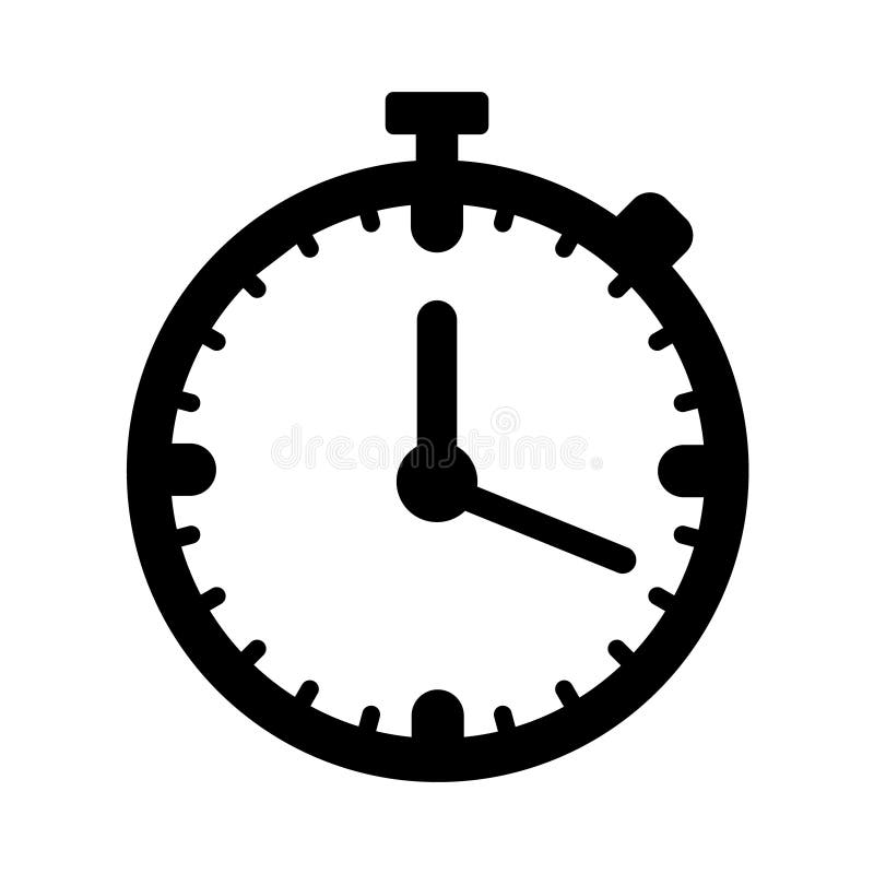 Stopwatch Vector Icon, Clock Icon, Time Icon Illustration Stock Vector ...