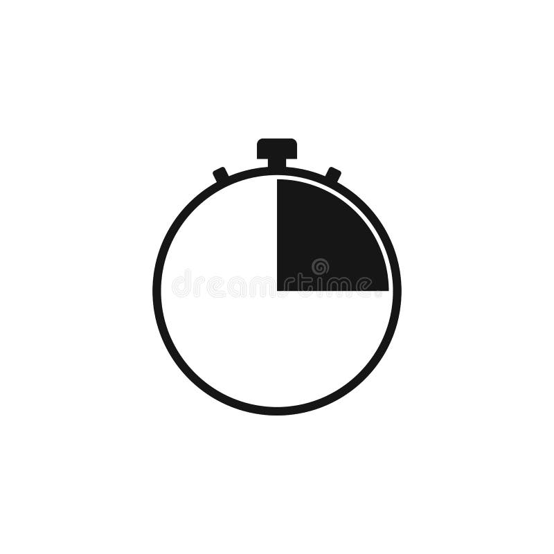3d Stopwatch Timer Icon Illustration. 3d Render Timer Icon on White ...