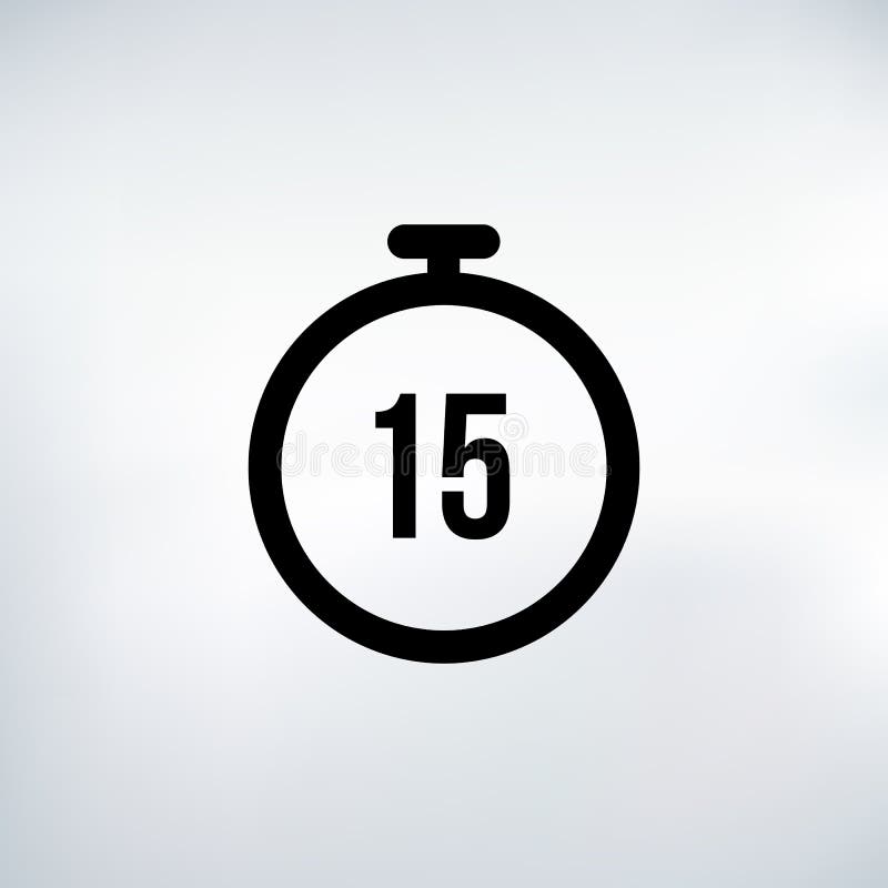 Stopwatch Vector Icon 15 Secs, Digital Timer. Clock and Watch, Timer ...