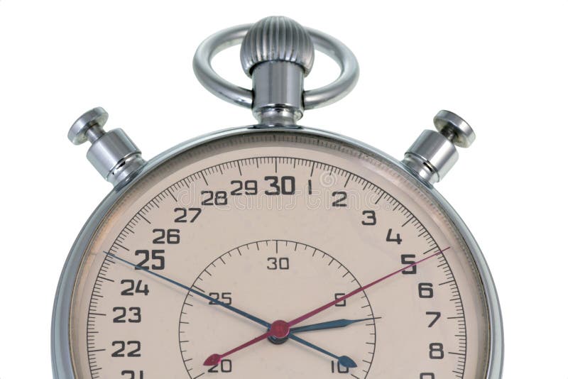 Stopwatch on White Background with Clipping Path Stock Image - Image of ...