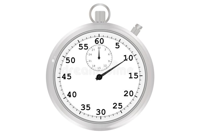 Stopwatch on White Background Stock Vector - Illustration of ...
