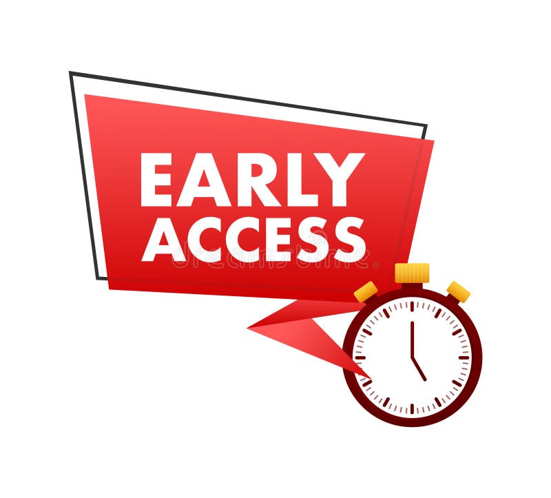Stopwatch and the Words Early Access. Vector Stock Illustration Stock ...