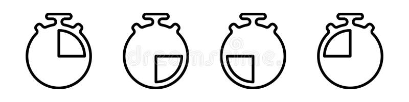 Stopwatches Vector Set. Countdown Vector. Timers Icon in Modern Style ...