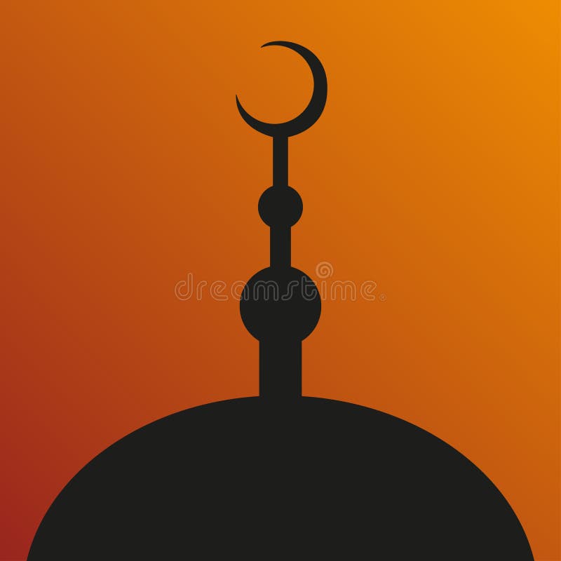 Stor Moské. Symbol Av Islam. Ramadan Vektor Illustrationer ...
