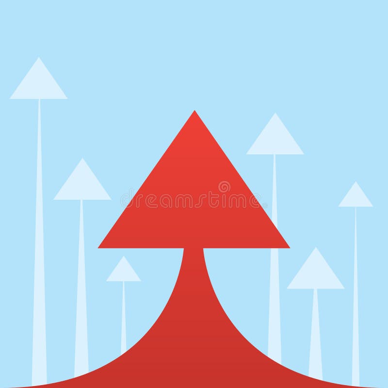 Stor pil upp vektor illustrationer. Illustration av rött - 41425522