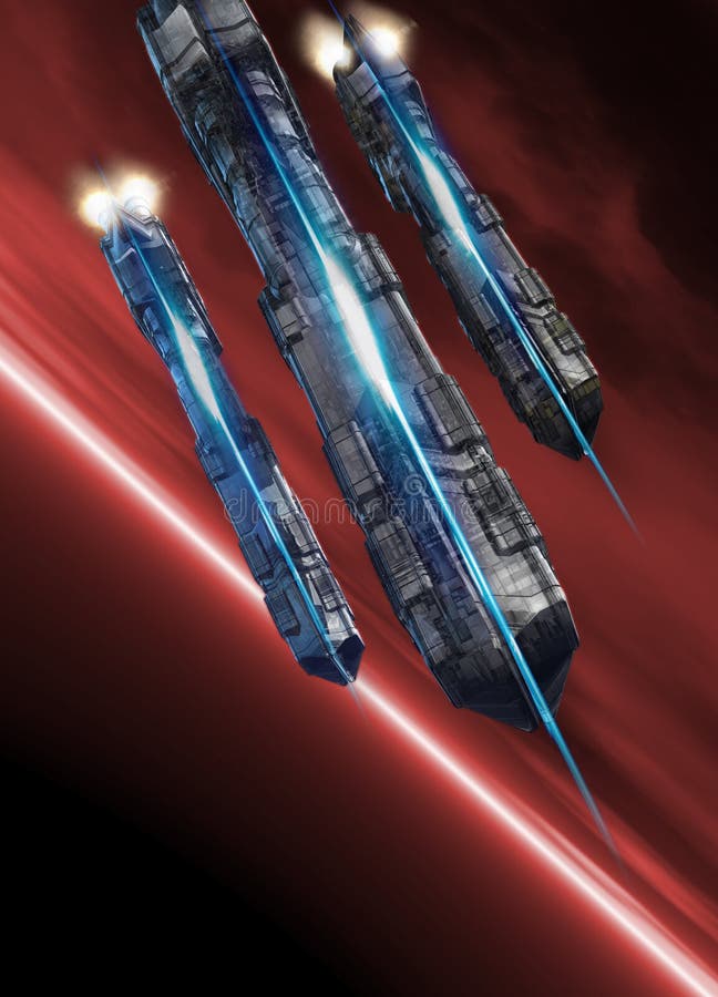 Rymdskepp i omlopp stock illustrationer. Illustration av black - 54355411