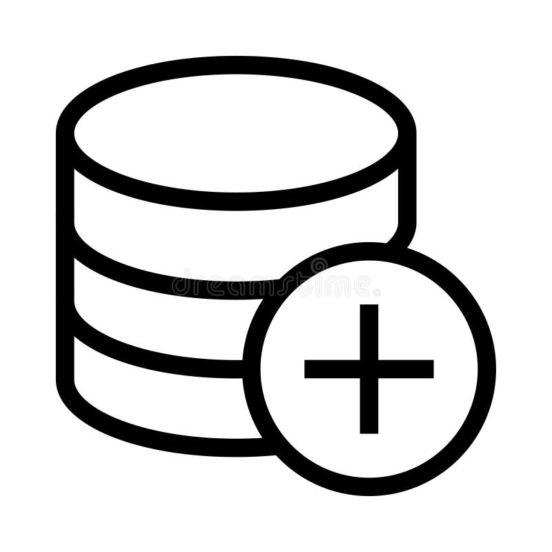 Storage Add Vector Glyphs Icon Stock Vector - Illustration of sign ...