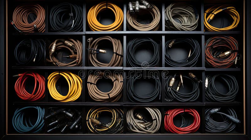 Storage amplifier cables stock illustration. Illustration of technology ...