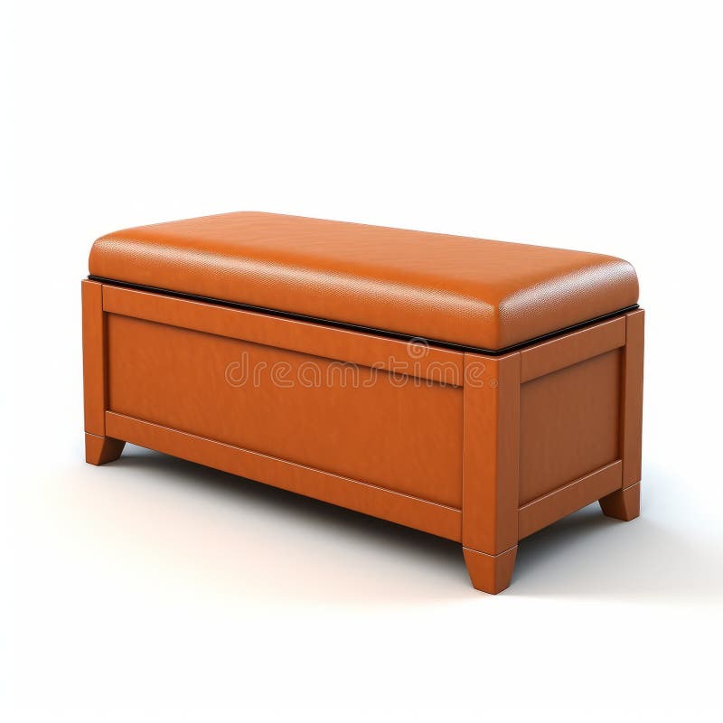 High-quality Storage Bench Isolated on White Background in High ...