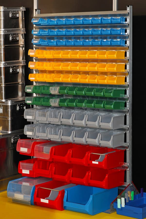 Bins and trays stock photo. Image of sorting, industrial - 29963088