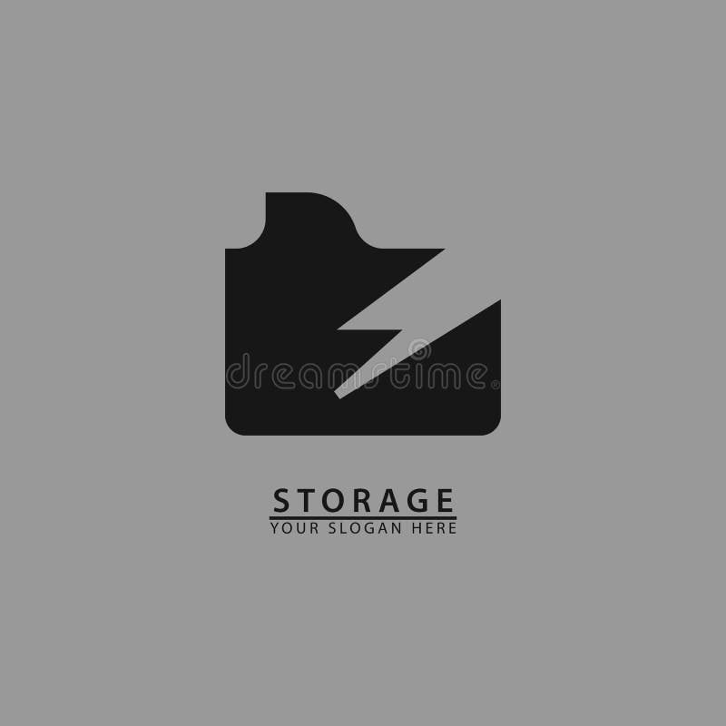 Storage Black Warning for Computer Logo Icon Stock Vector ...
