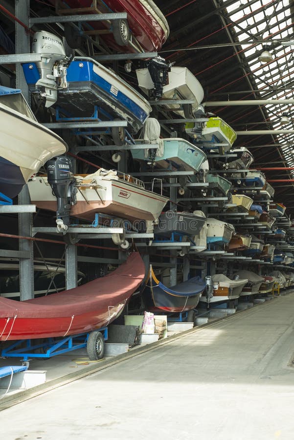 Storage for boats editorial photo. Image of transportation - 65442126