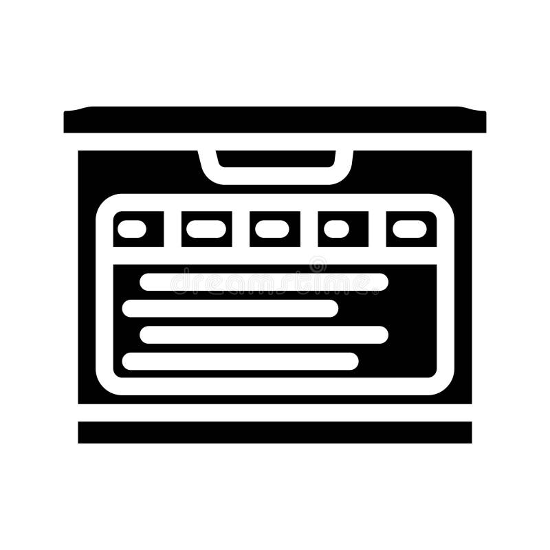 Storage Box Cardboard Packaging Glyph Icon Vector Illustration Stock ...