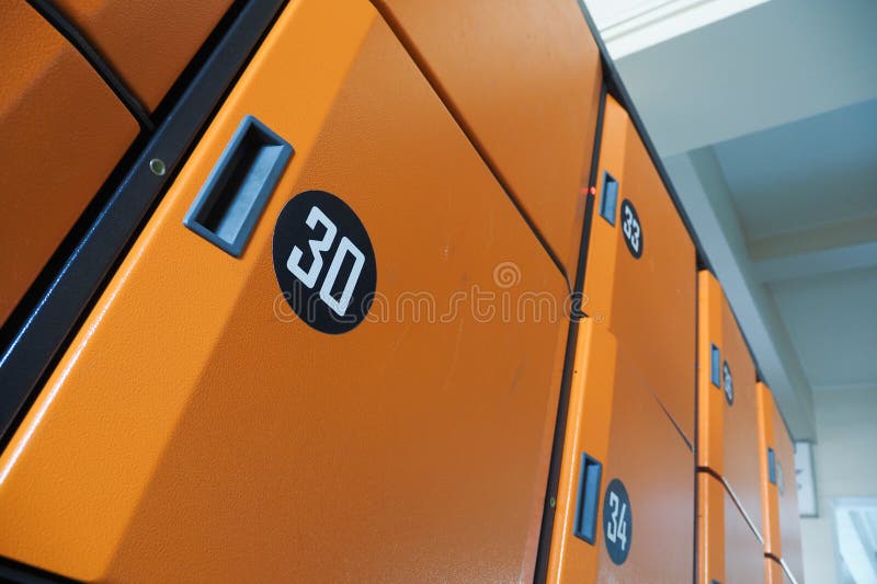Storage Box in Public Place. Safe Storage Locker . Stock Image - Image ...