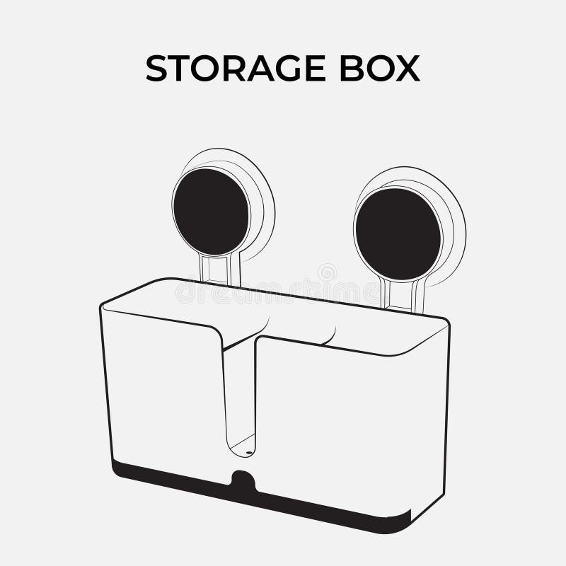 Storage Box Vector Illustration Handdrawn Stock Vector - Illustration ...