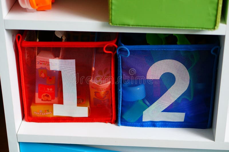 Storage boxes stock image. Image of boxes, blue, full - 171642917