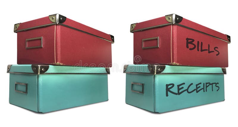 Storage boxes stock photo. Image of reciept, accounting - 67383068