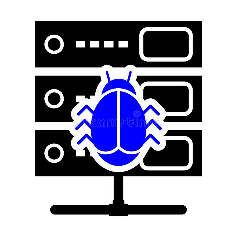 Storage Bug Icon stock illustration. Illustration of server - 358759621