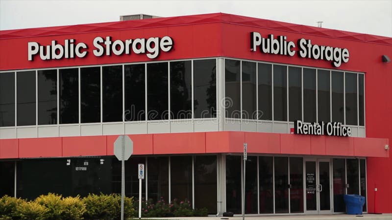 Storage Building Public Storage in White Writing on Orange Background ...