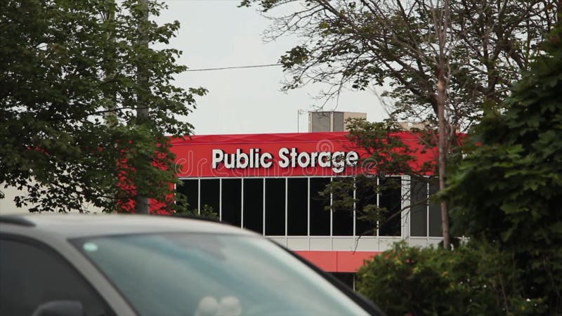 Storage Building Public Storage in White Writing on Orange Background ...