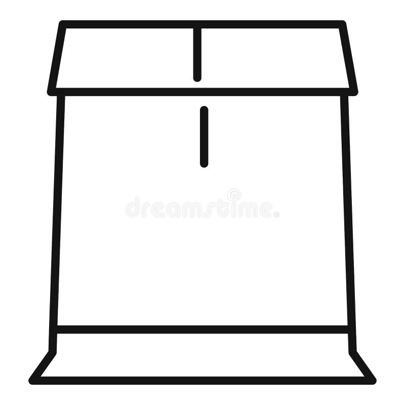 Storage Carton Box Icon, Outline Style Stock Vector - Illustration of ...