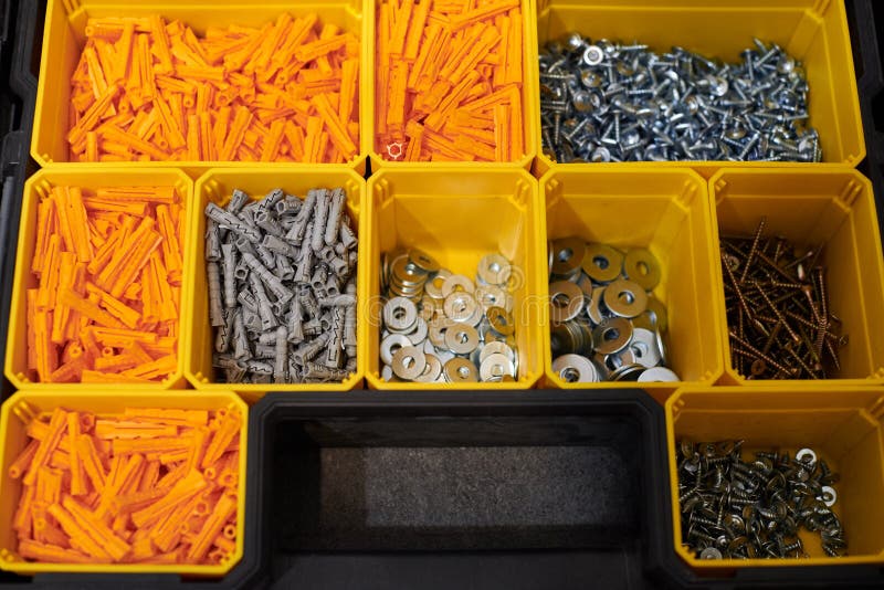 Storage Case with Screws, Nuts, Bolts, Nails and Other Small Tools for ...