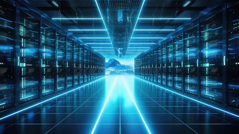 Storage central data stock illustration. Illustration of cloud - 369089884